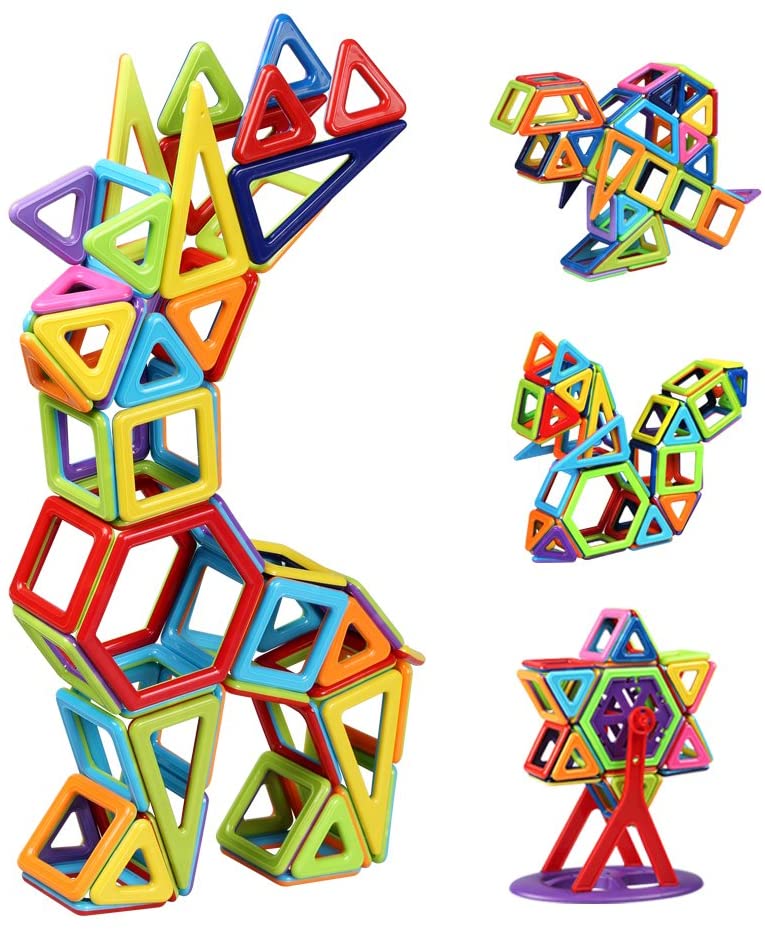 Innoo Tech Magnetic Building Blocks, 108 Pcs Magnet Block Set Gift Kids ...