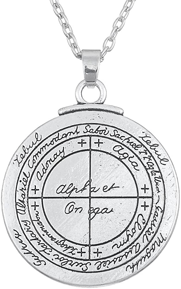 fishhook Wicca Key of Solomon for Good Luck Double Side Pendant ...