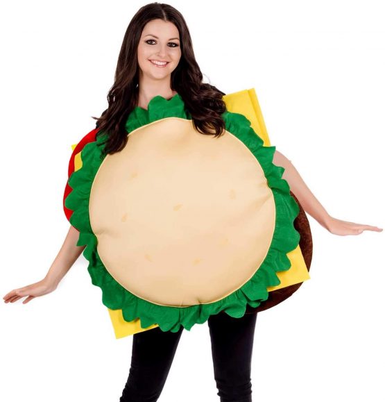 Adults Cheese Burger Costume Mens and Womens Novelty Funny Fast Food ...