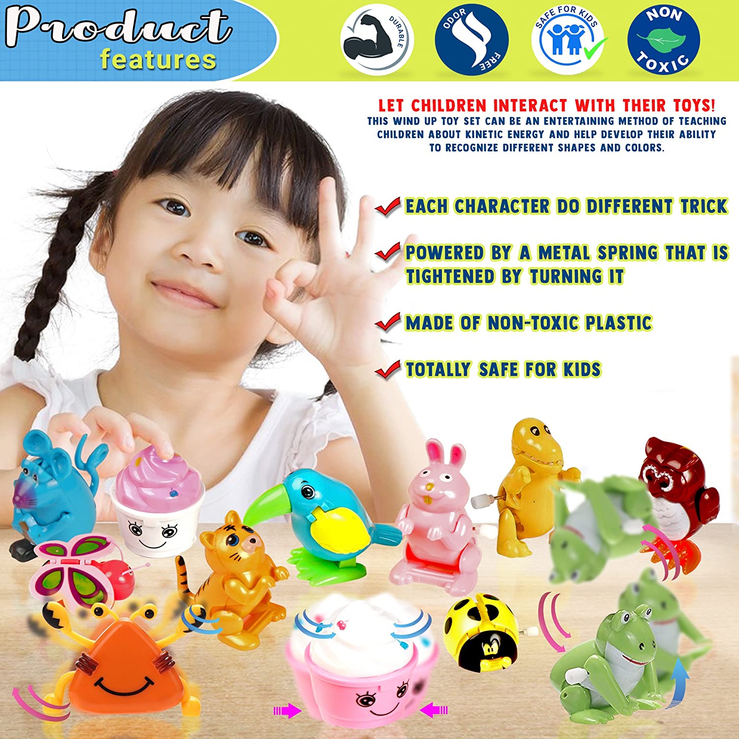 THE TWIDDLERS – 28 Cute Walk and Swim Wind Up Toys – Kids Gift Party ...