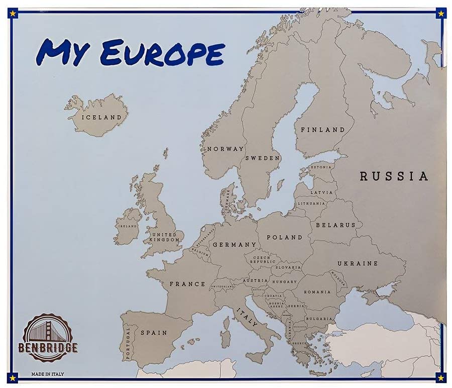 Europe Flags Scratchable Map, Flags Version. The only Scratch Map of ...