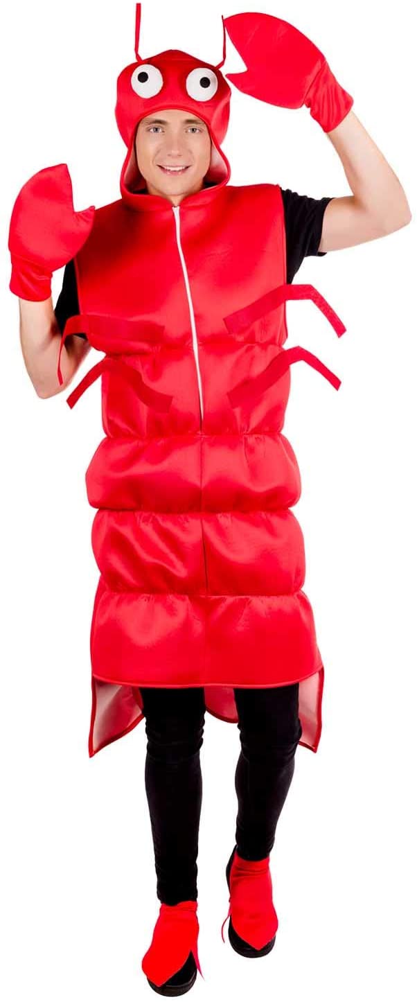 Fun Shack Adults Lobster Costume Mens & Womens Red Novelty Sea Animal ...