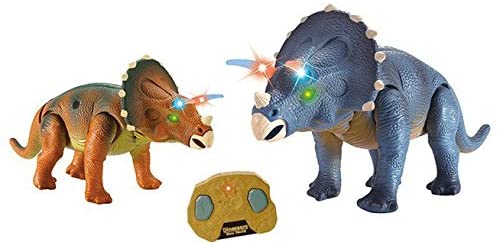 HTUK® RC Remote Control Dinosaur Walks Roars Lights Up Infra Radio ...