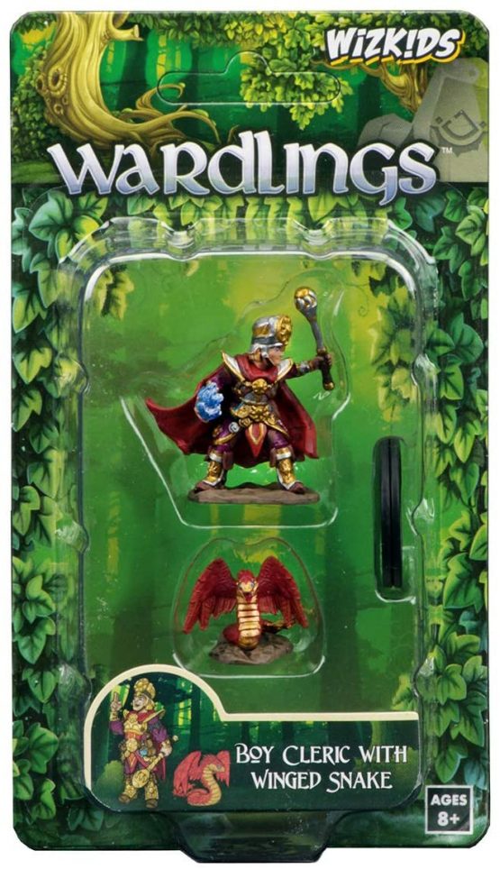 WizKids Wardlings Boy Cleric & Winged Snake painted fantasy miniatures ...