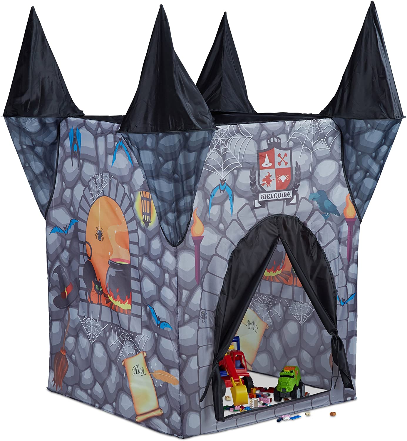 Relaxdays Haunted Castle Play Tent, Spooky Playhouse for Girls and Boys ...