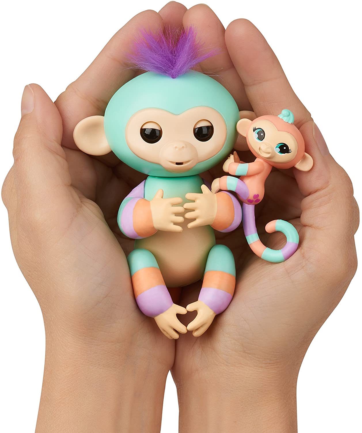 Fingerlings Baby Monkey BFFs – Danny (Turquoise) & Tevin (Mini ...