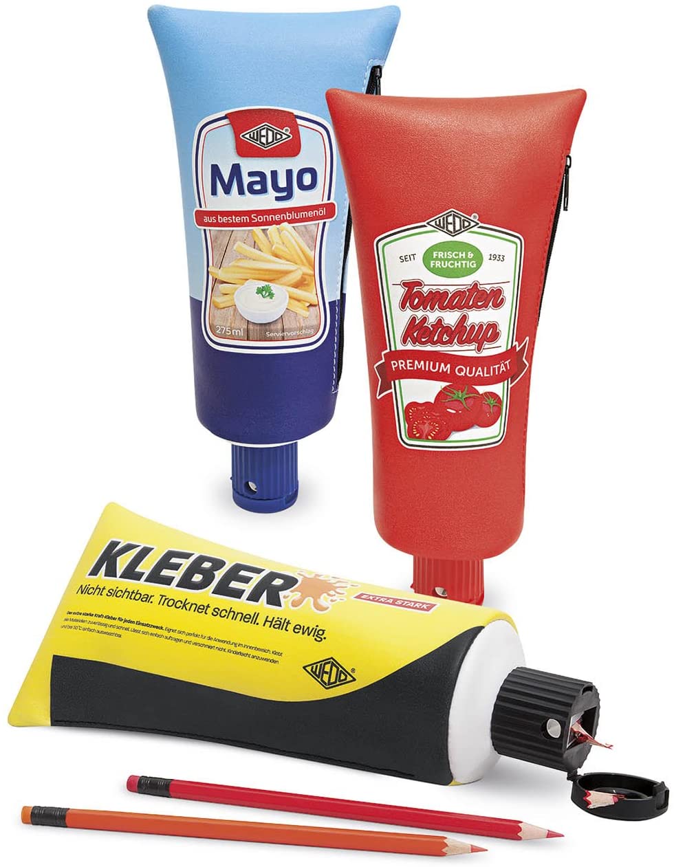 Wedo Mayo Tube 2426469903 Pencil Case with Zip and Integrated Sharpener ...