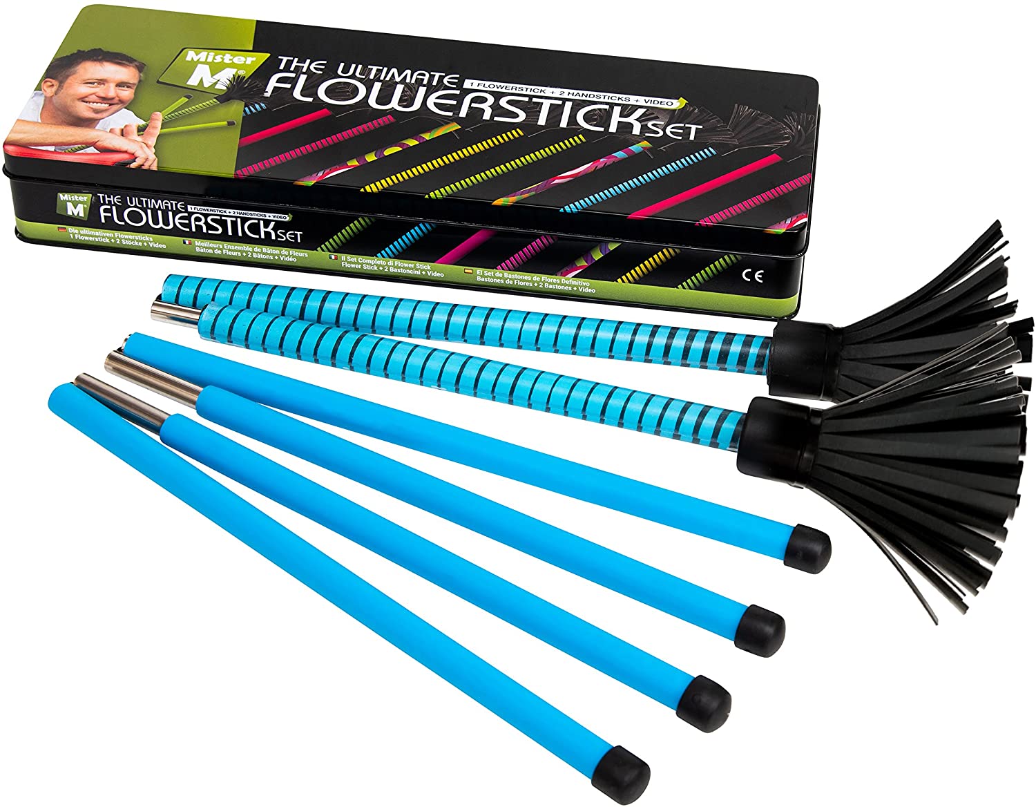 Mister M “The Ultimate Flowerstick Set” Collapsable Juggling ...