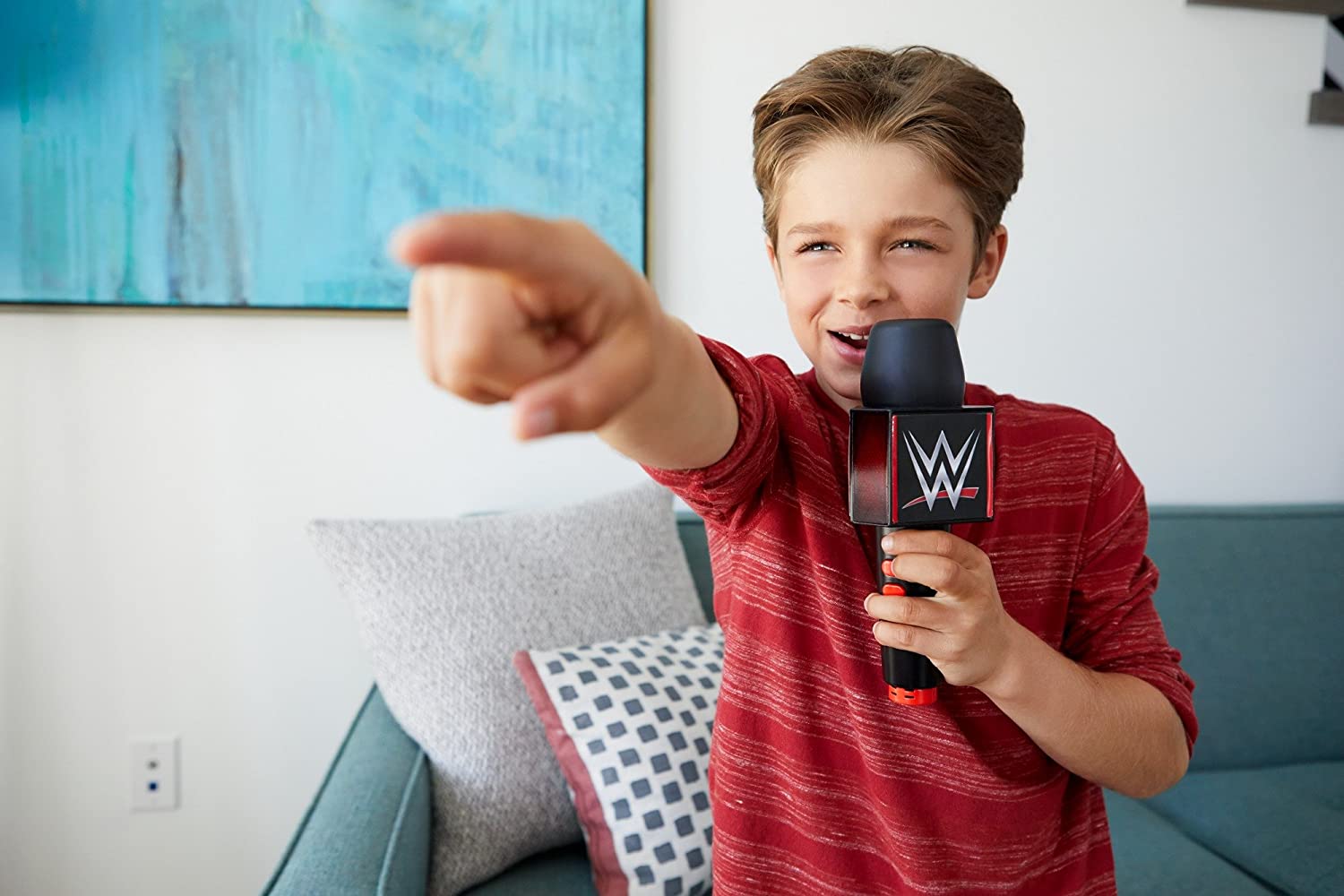 WWE MATTEL FXR16 Live Action Battle Microphone, Multi-Colour – TopToy