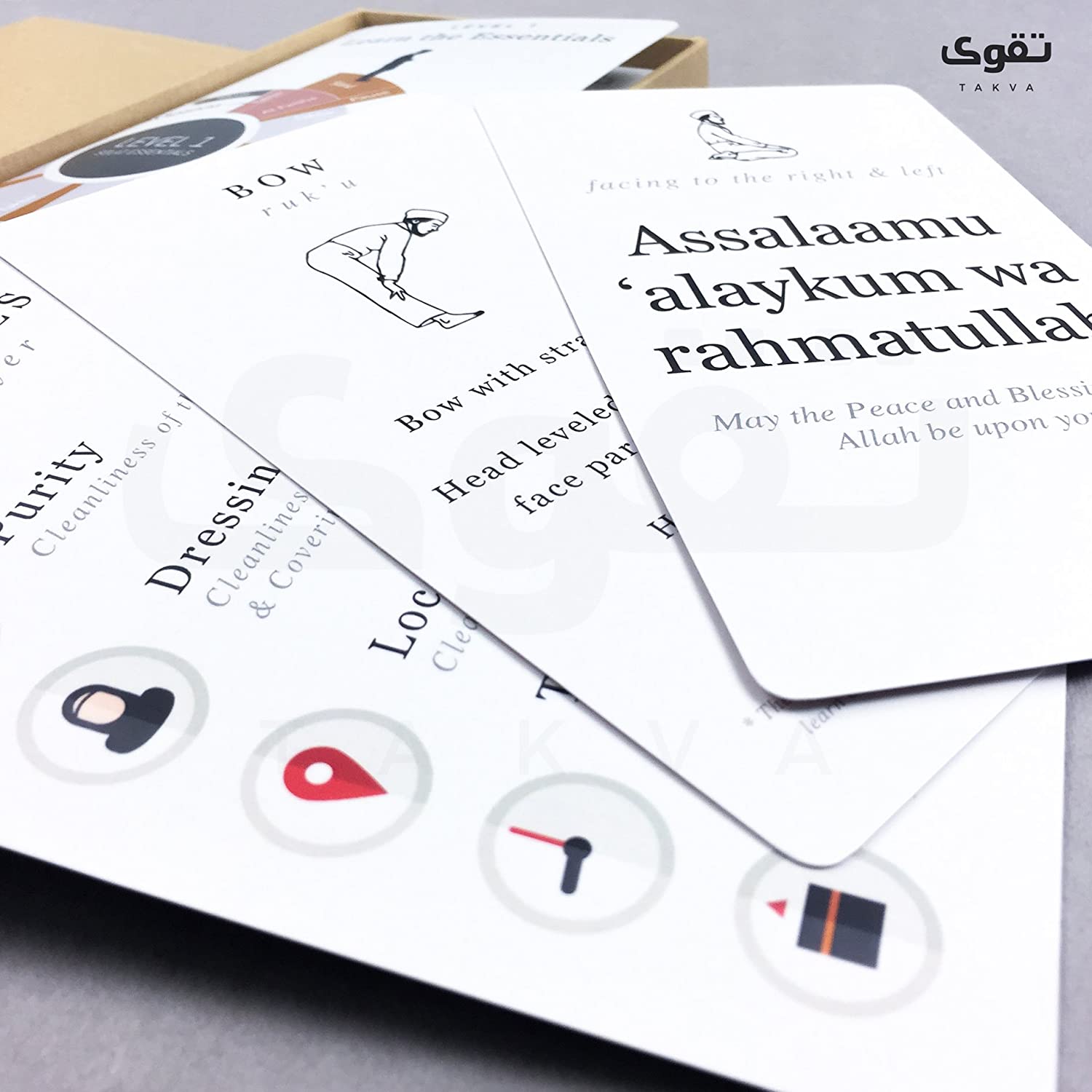 TAKVA Prayer flash cards for muslims | Solat for the New Muslim, A Step ...