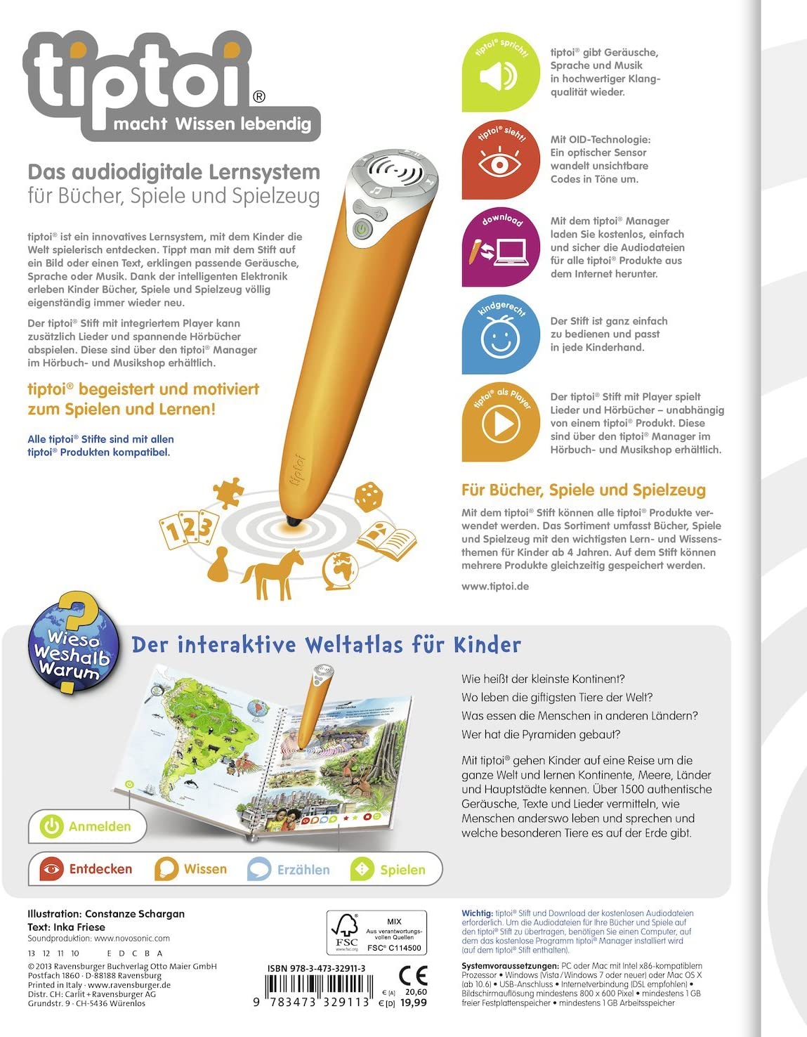 Collectix Ravensburger tiptoi ® Book, Atlas | My Big World Atlas ...