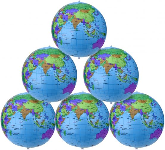 16 Inch Inflatable Globe Inflatable World Globe Beach Ball Globe for ...