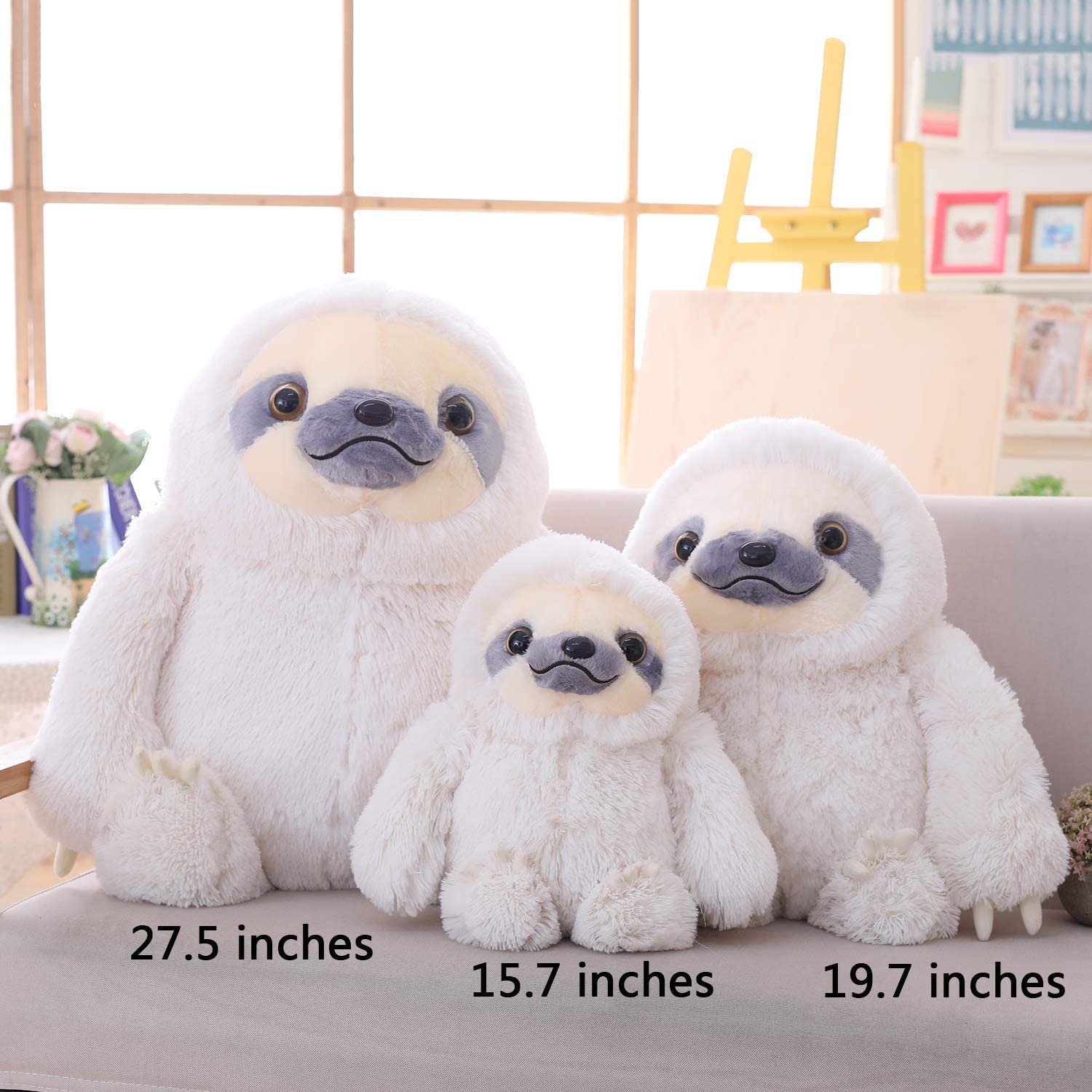 Winsterch Cuddly Sloth Soft Toy Large Stuffed Animal Sloth Teddy Baby ...