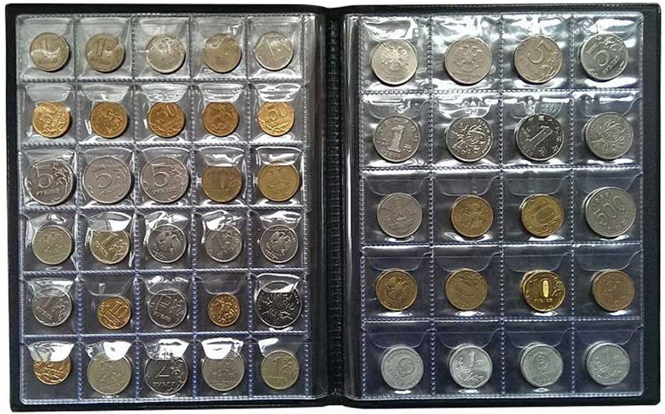 WINOMO Coin Album Leather Vintage Coins Scrapbooking Album ...