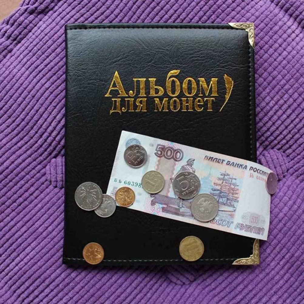 WINOMO Coin Album Leather Vintage Coins Scrapbooking Album ...