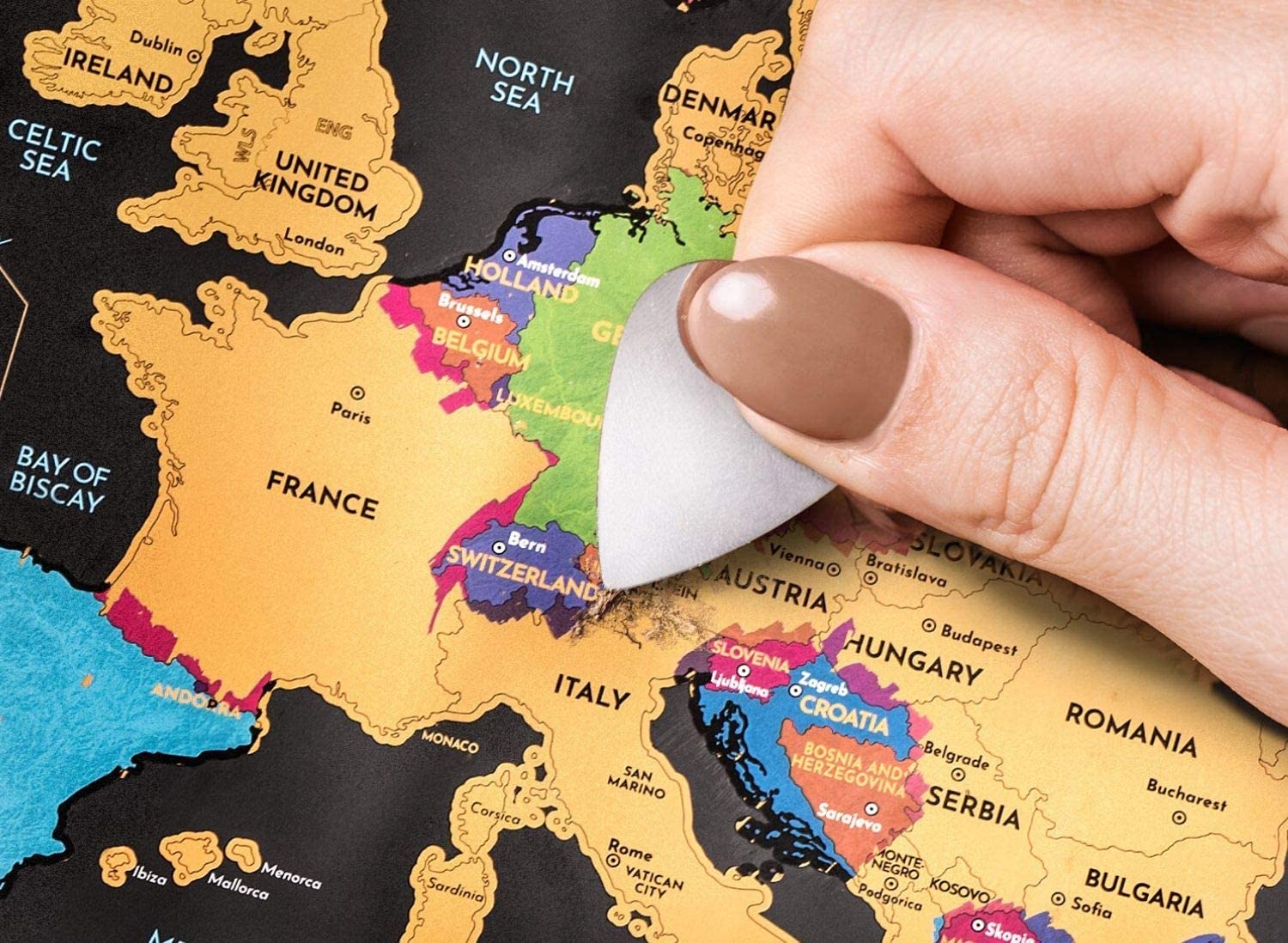 Two Scratch Off Maps – Scratch Off World Map + Europe Map – Deluxe ...