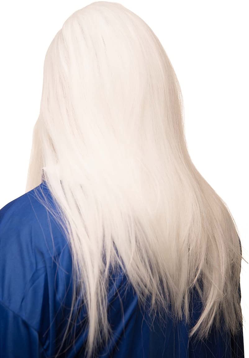 Magician wig in white in a set with a white beard for men & women ...