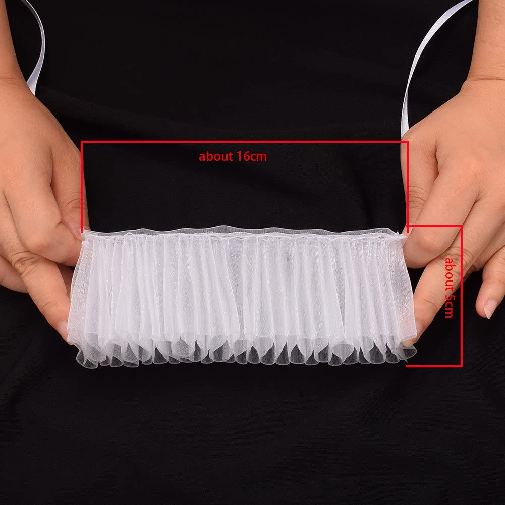 GRACEART Elizabethan Wrist Ruffs Ruffled Cuff Arm Bands For Fancy Dress ...