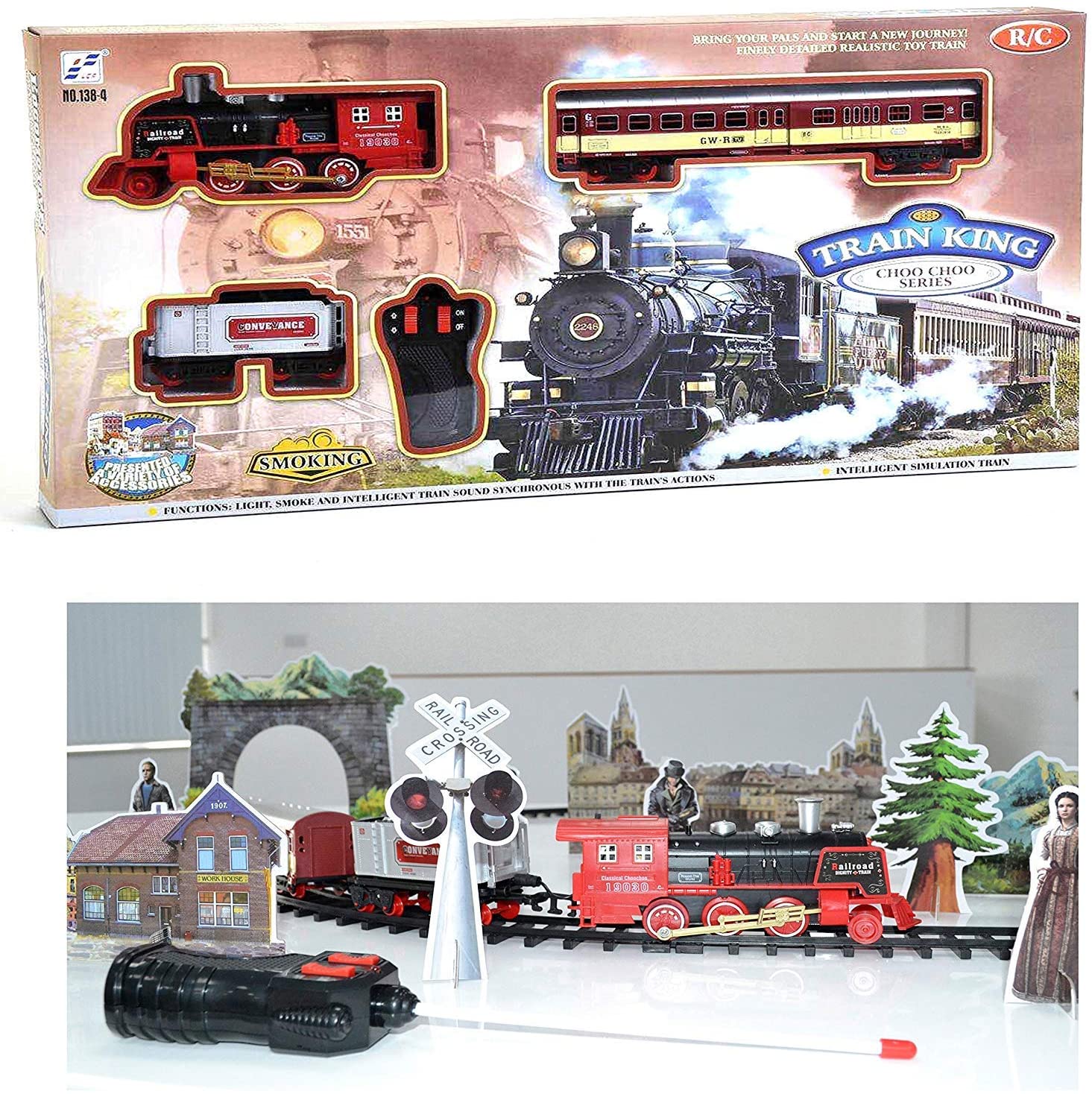 SHINE LARGE REMOTE CONTROLLED TRAIN SET- REALISTIC SIMULATION TRAIN ...