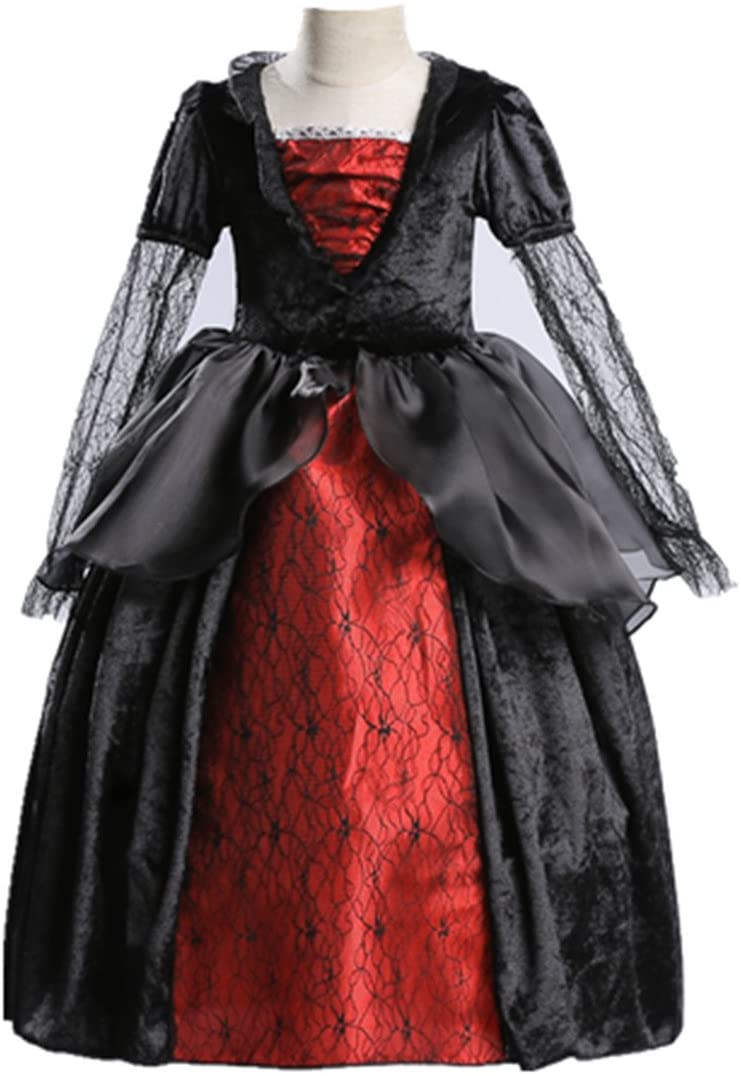 ELSA & ANNA UK Girls Vampire Princess Halloween Party Dress Outfit ...