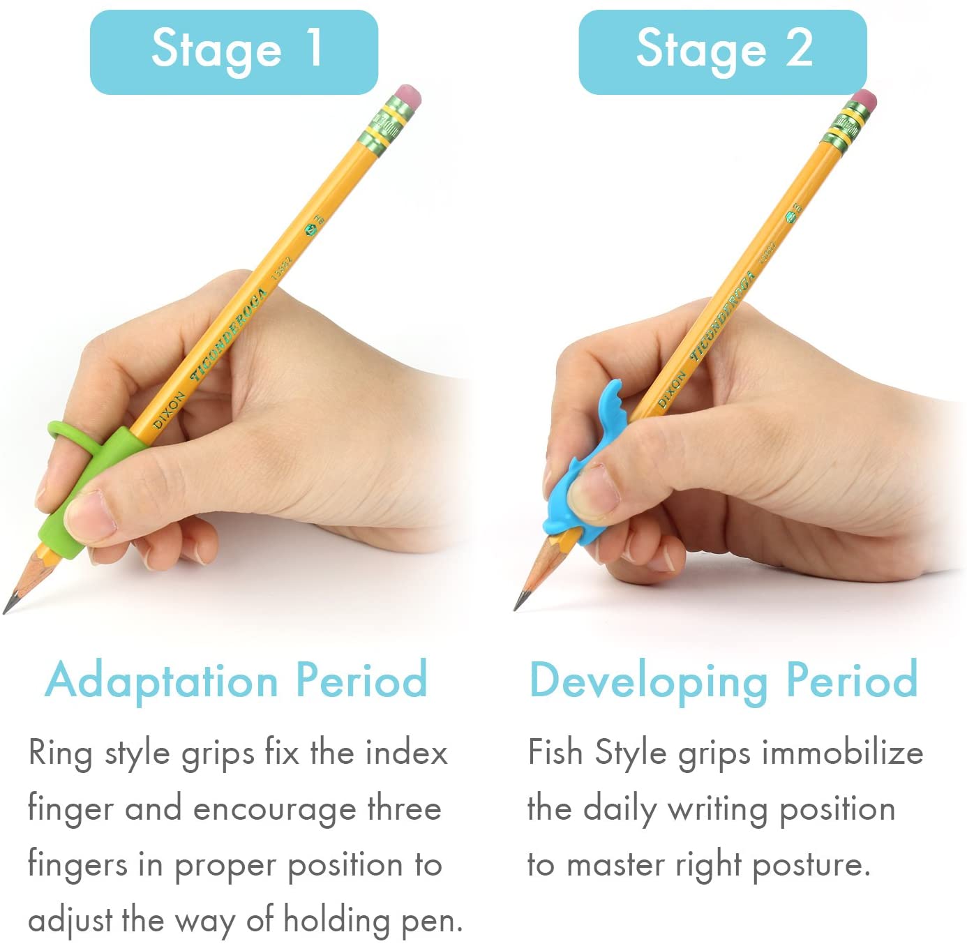 firesara Pencil Grips, Original Universal Ergonomic Ring Style Posture ...