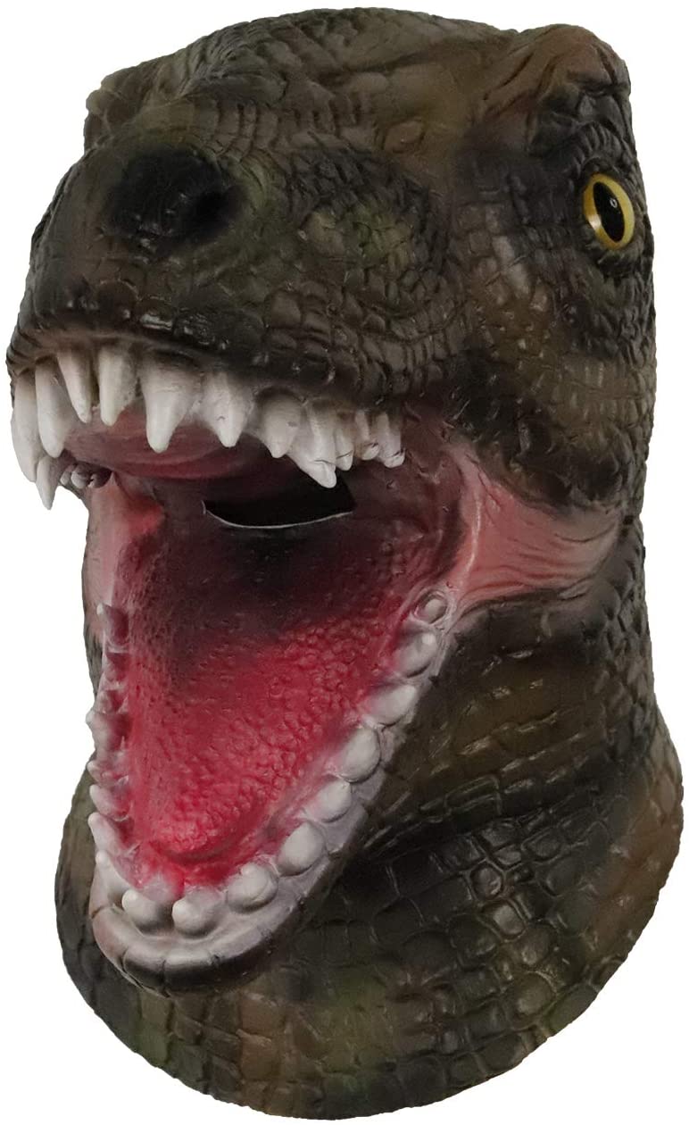 molezu T-Rex Dinosaur Head Mask,Novelty Halloween Scary Costume Party ...