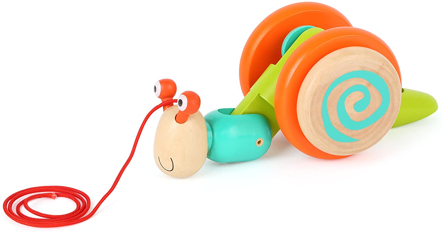 Small Foot 10686 Along Toy in The Shape of a Cute, Rolling Snail Shell ...