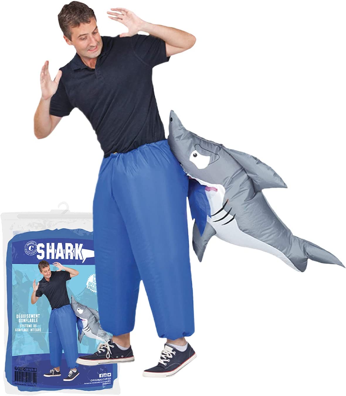 Inflatable Shark Costume Quirky Inflatable Costume Premium Quality Adult Size Polyester