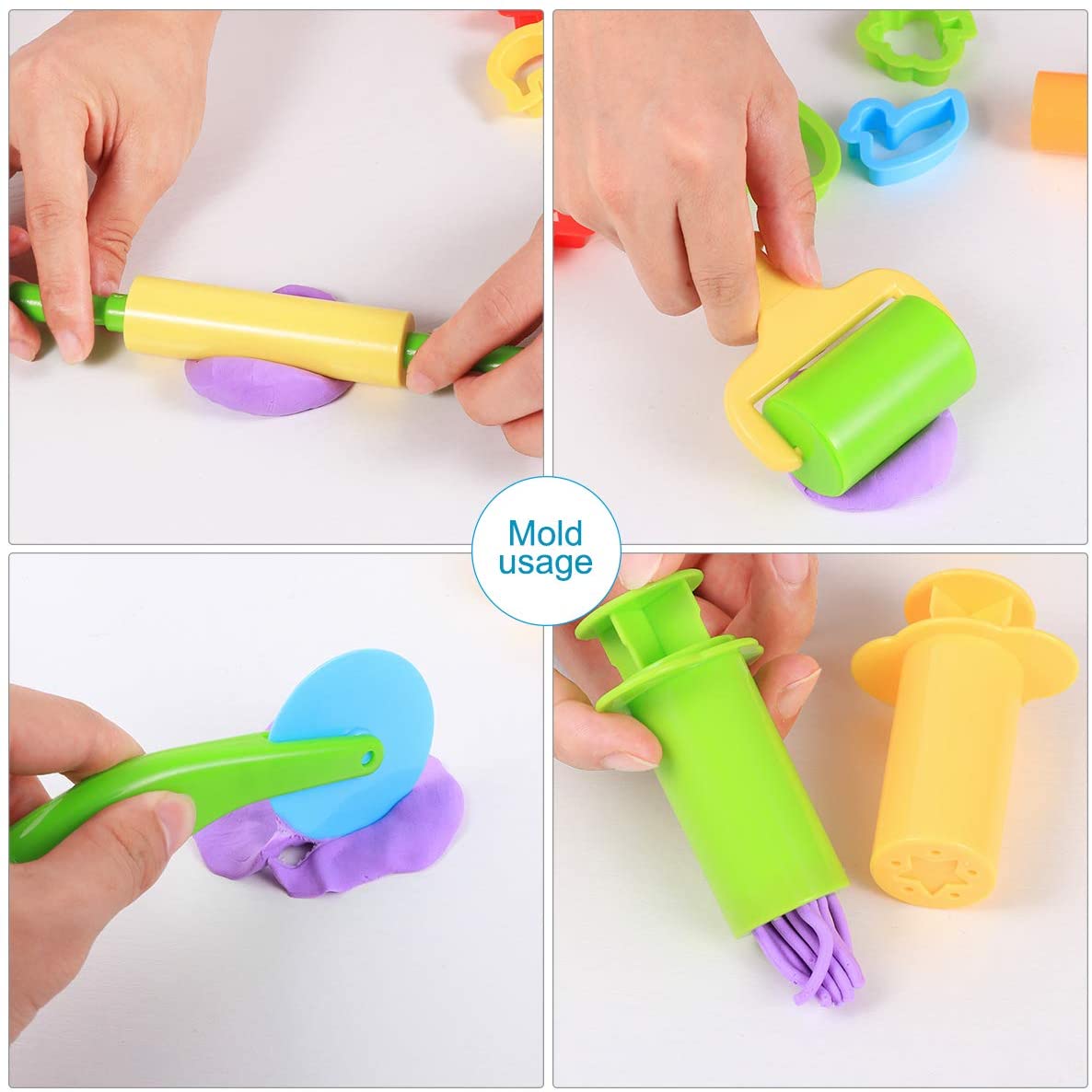 Play Doh Sets, ULTNICE Play Doh Shapes Cutters and Tools Playdoh Sets ...