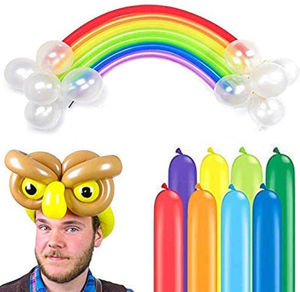 HAKACC Magic Balloons Kits,200 Pack 260Q Animal Balloons Assorted Color ...