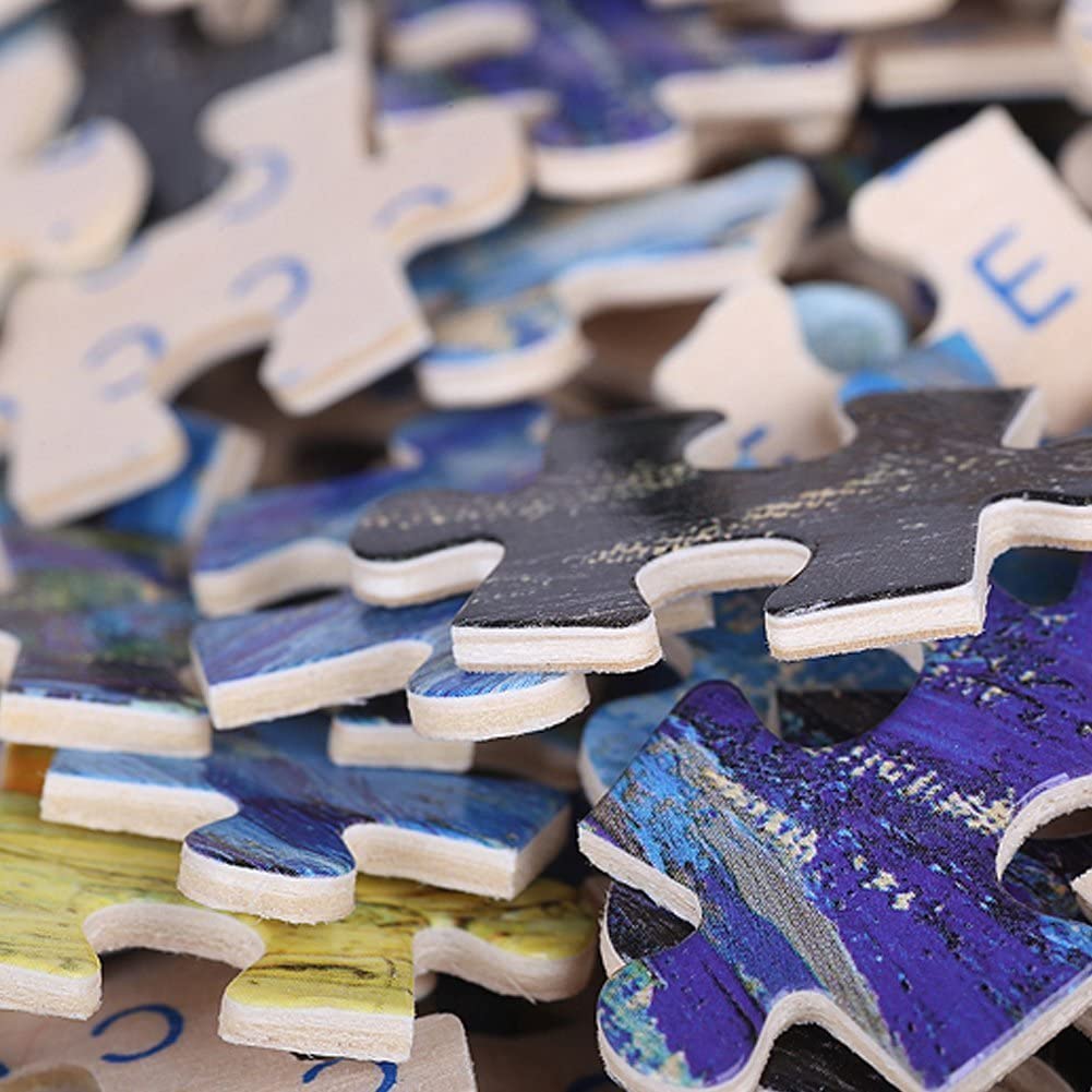 PROW® Woodmade 1000 Piece Puzzle 30 x 20 inch Sea View Santorini Greek ...