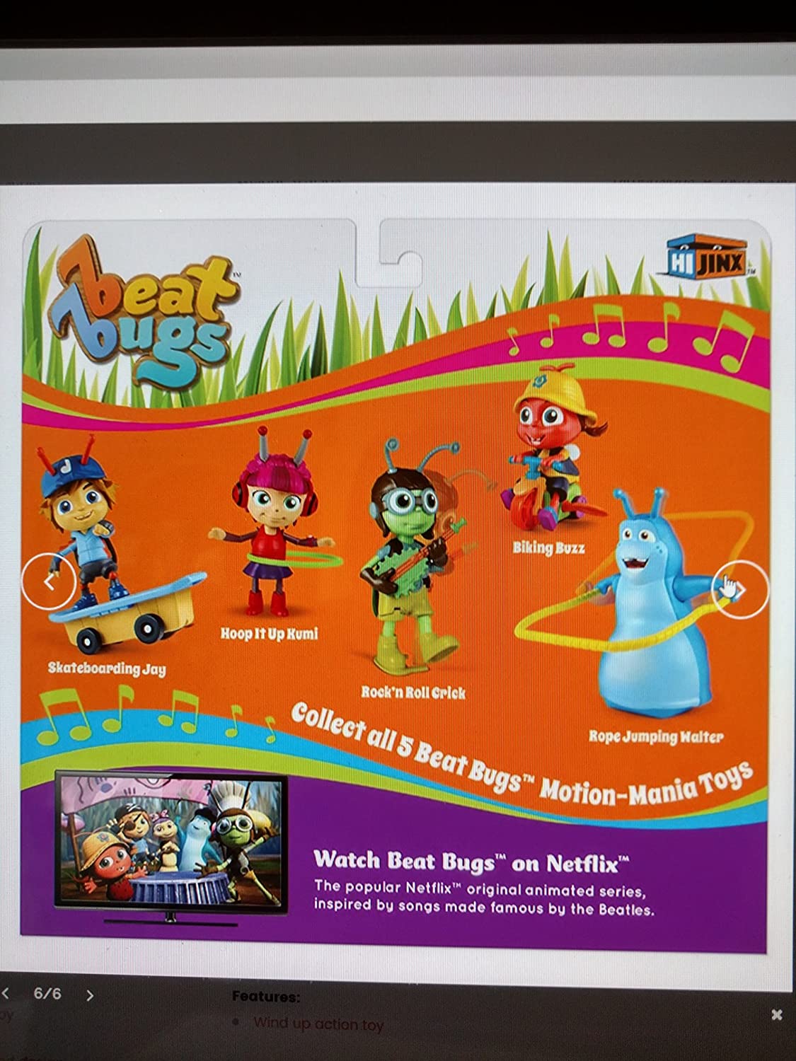 Beat Bugs Motion-Mania Biking Buzz Action Figure – TopToy