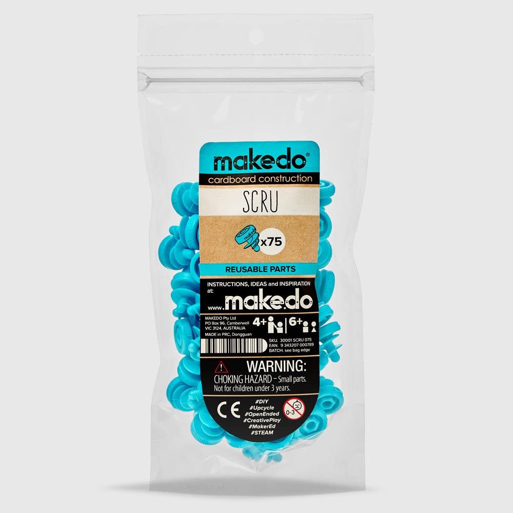 Makedo SCRU XL 50 Pack Cardboard Construction Scru Expansion Pack XL ...