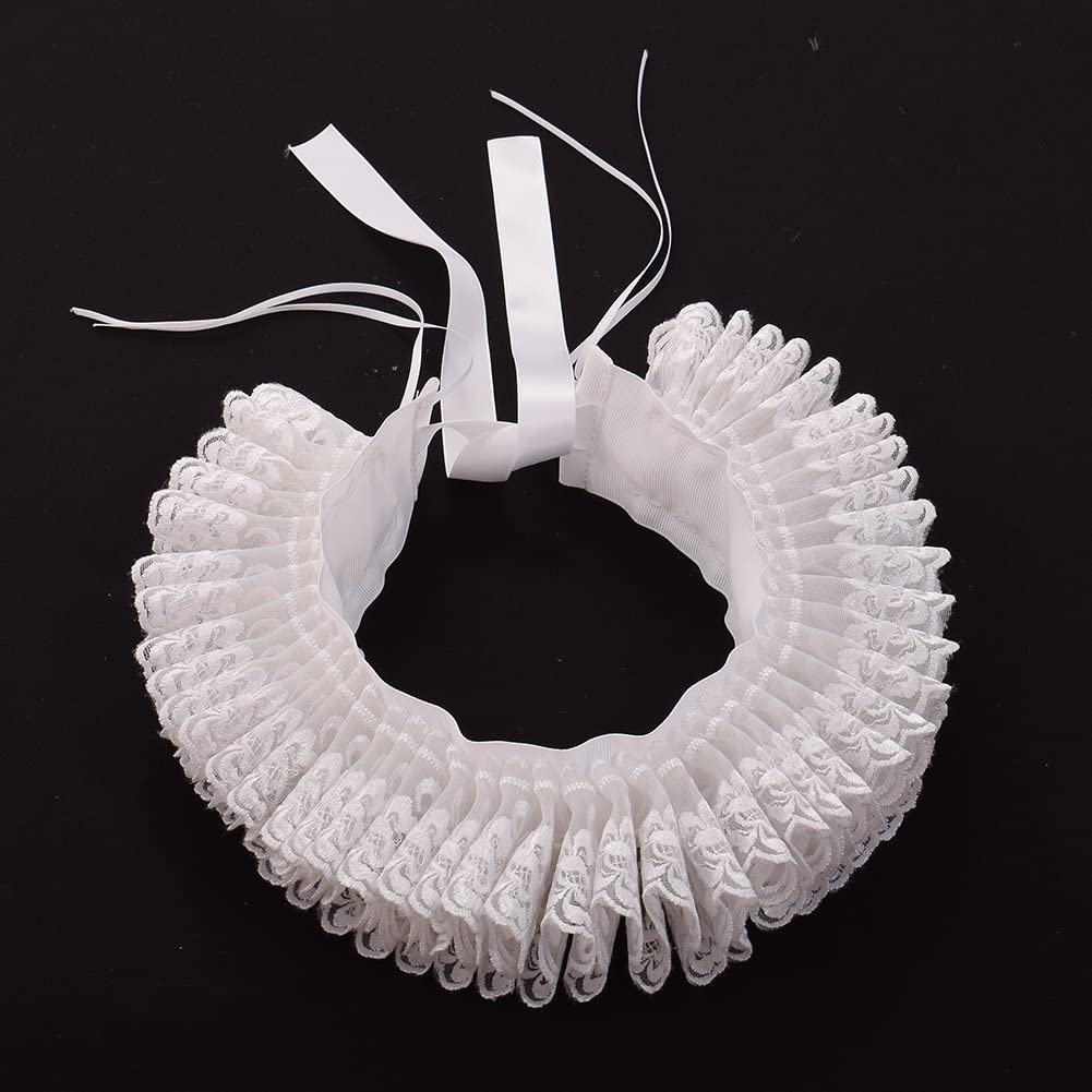 BLESSUME Renaissance Neck Ruffle Collar Victorian Elizabethan Cosplay ...