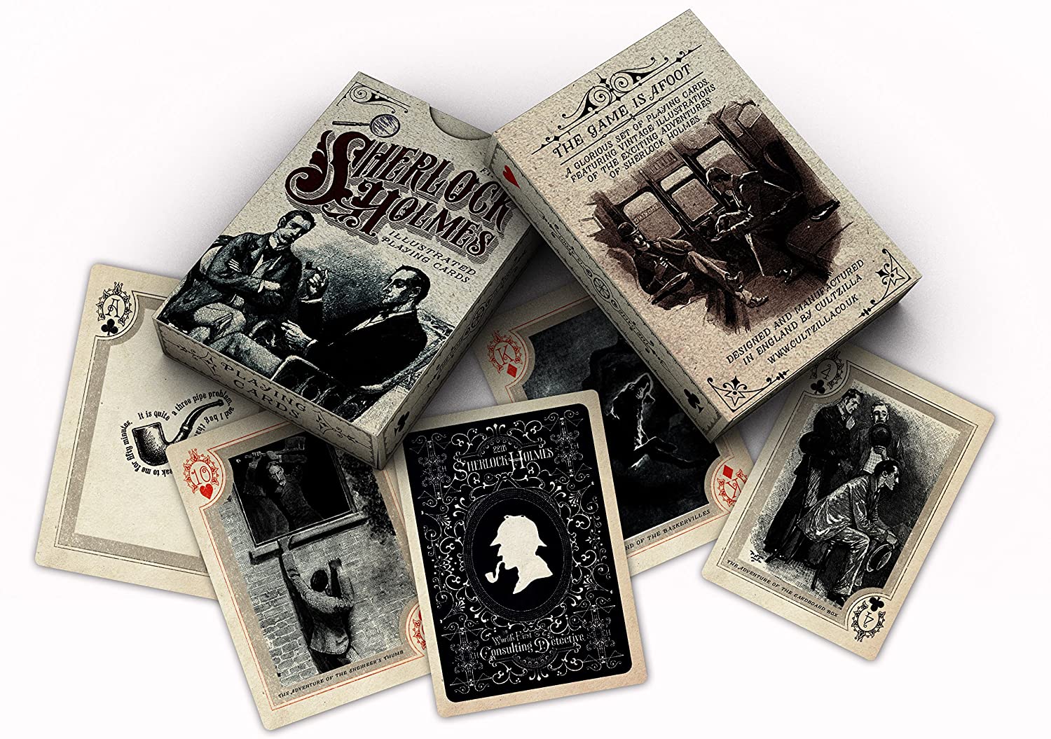 Cultzilla Sherlock Holmes Illustrated Playing Cards – TopToy