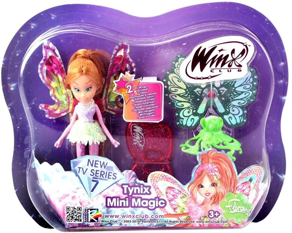 Winx Club Flora | Tynix Mini Magic Doll Fairy with Transformation 12 cm ...
