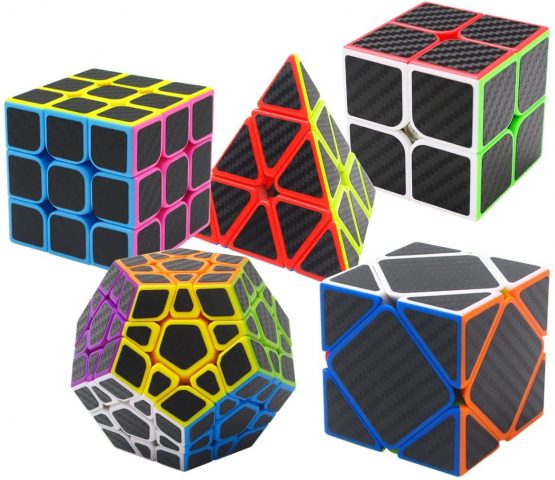 Coolzon Magic Cube Speed Puzzle Cubes 5 Pack Pyraminx + Megaminx ...