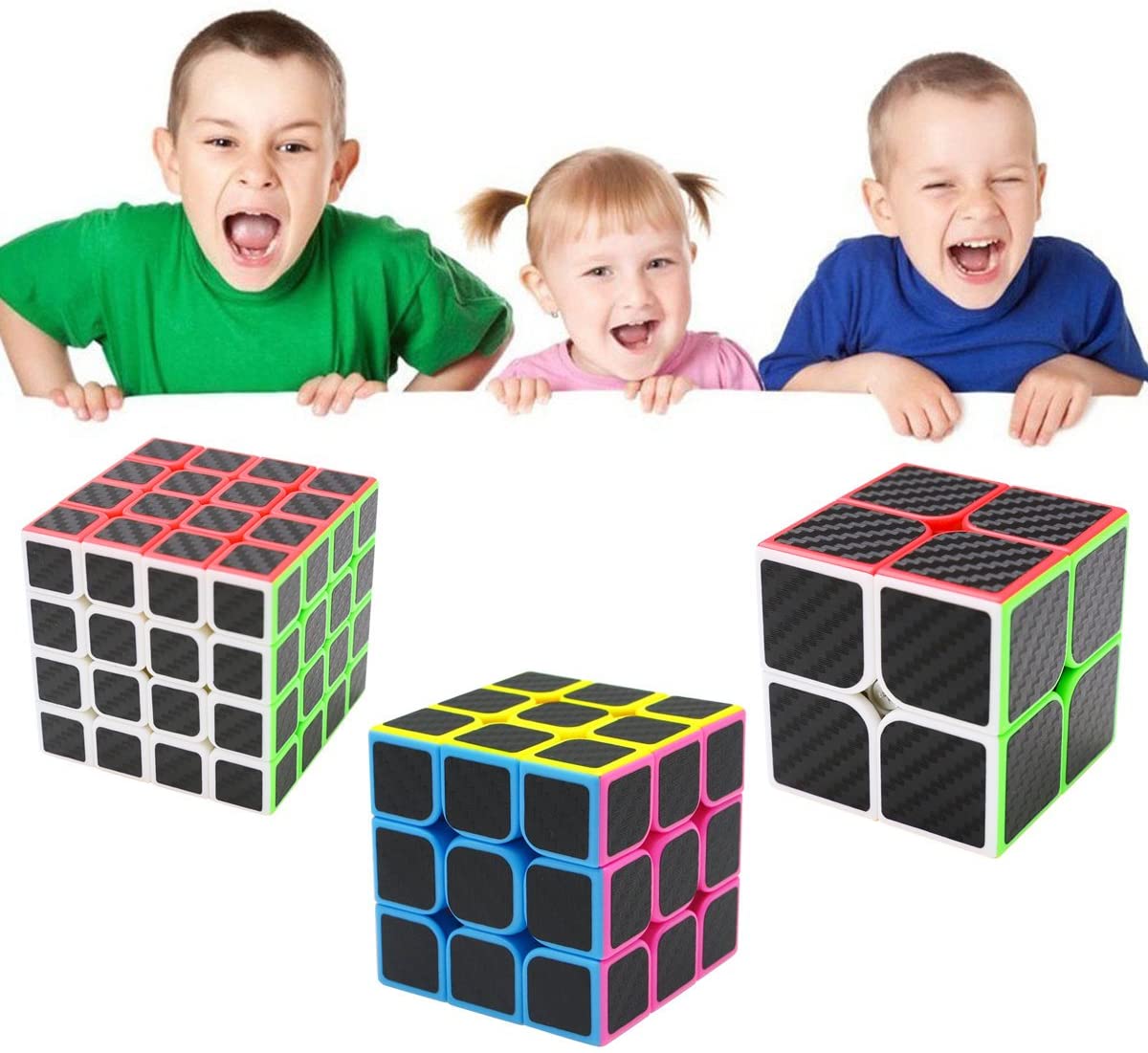 Coolzon Magic Cube Set Speed Puzzle Cubes 5 Pack Pyraminx + Megaminx ...