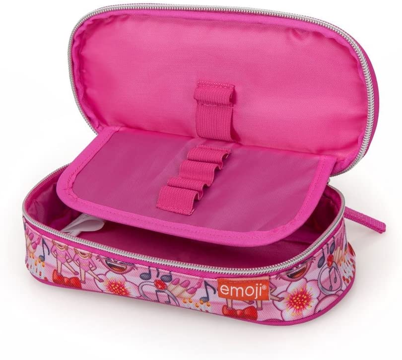 EMOJI Premium Pencil Case Oval Pink Cat – TopToy