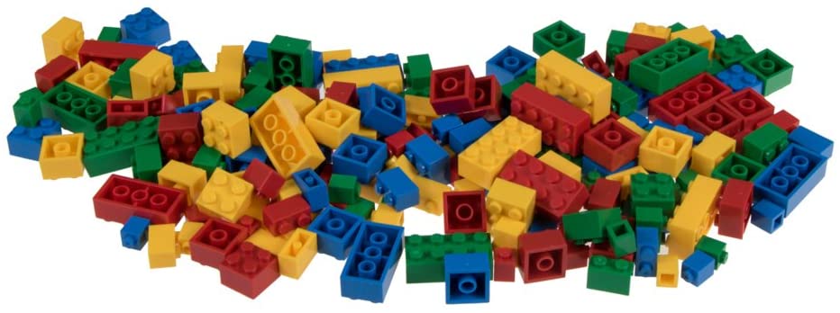 Strictly Briks Premium 4 Color 216 Piece Loose Building Brik Set with ...