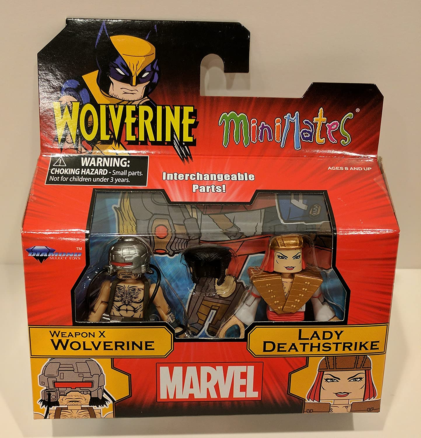 Art Asylum Marvel Wolverine Weapon X & Lady Deathstrike MiniMates ...