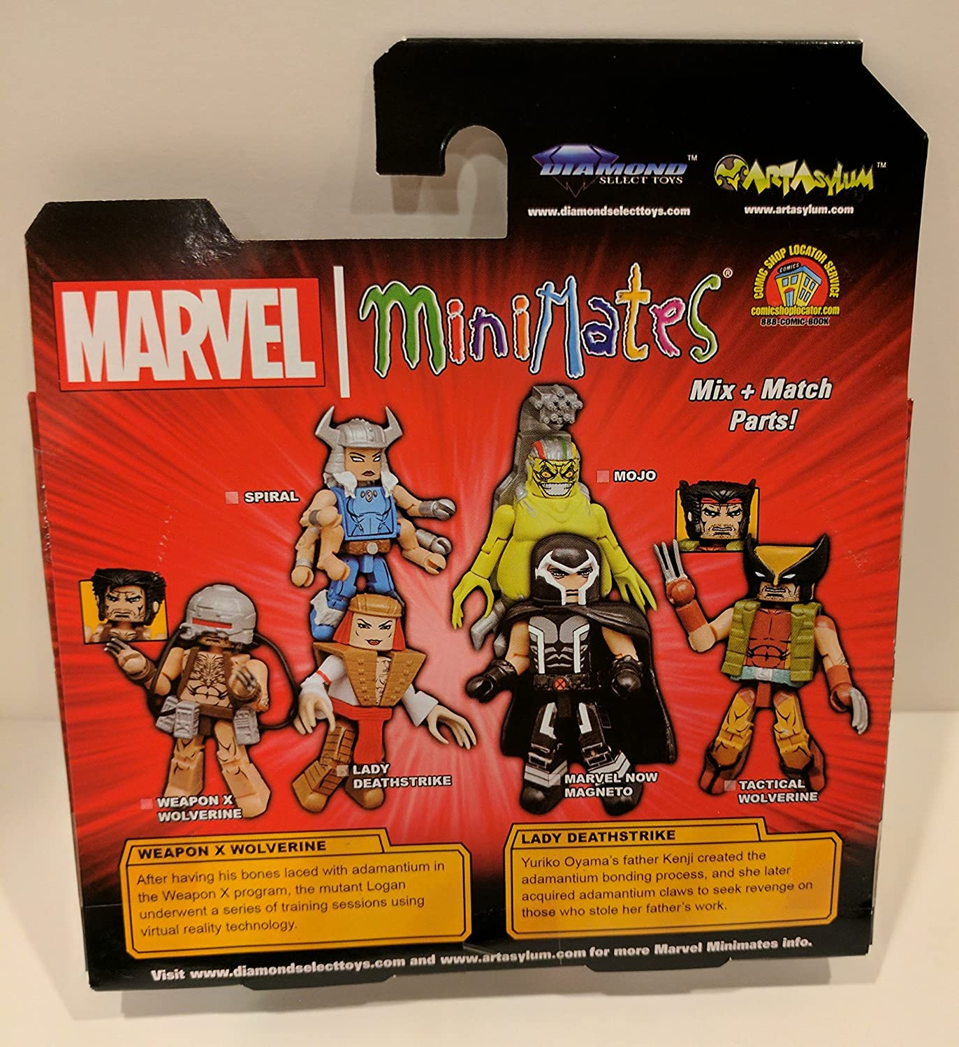 Art Asylum Marvel Wolverine Weapon X & Lady Deathstrike MiniMates ...