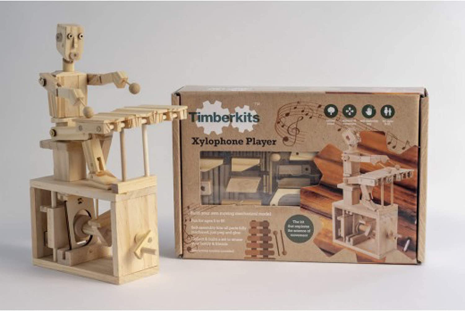 TIMBERKITS Xylophone Player Automata Musician Mechanical Wooden Puzzle ...
