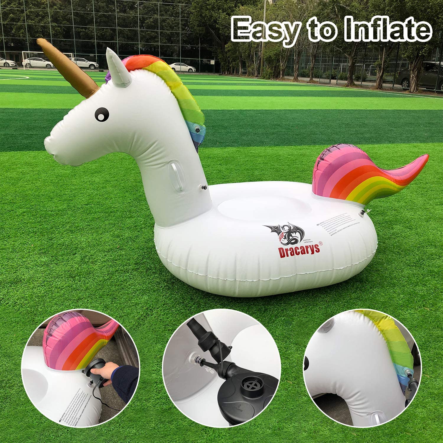 Dracarys Unicorn Inflatable Ride-On 275×140 x120cm – TopToy