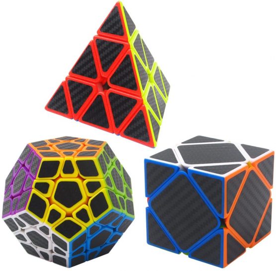 Coolzon Magic Cube Set 3 Pack Pyraminx Pyramid + Megaminx + Skewb Speed ...