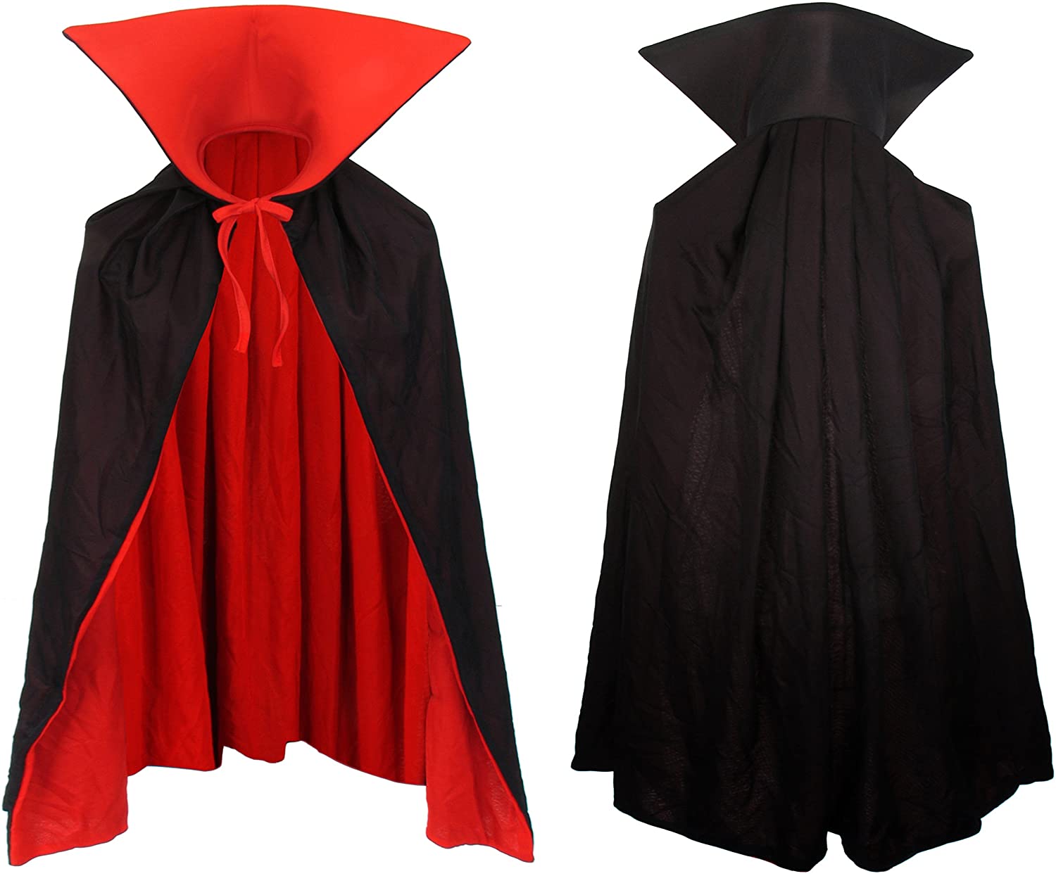 Vampire Cloak Cape Stand Collar Kids Black Red – TopToy