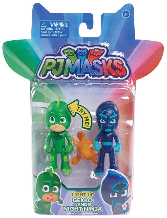 JP PJ Masks JPL24813 PJ Masks Gekko and Night Ninja Light up Figure Set ...