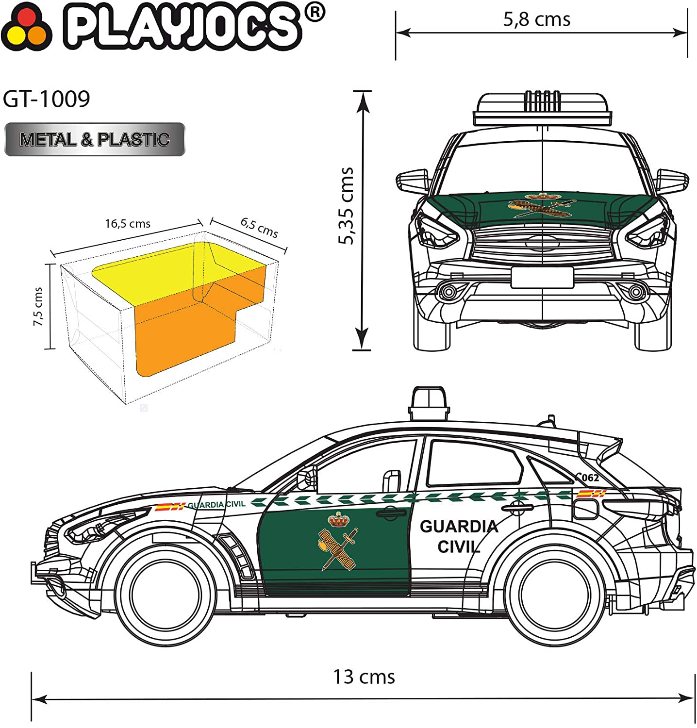 PLAYJOCS GT-1009 GUARDIA CIVIL CAR – TopToy