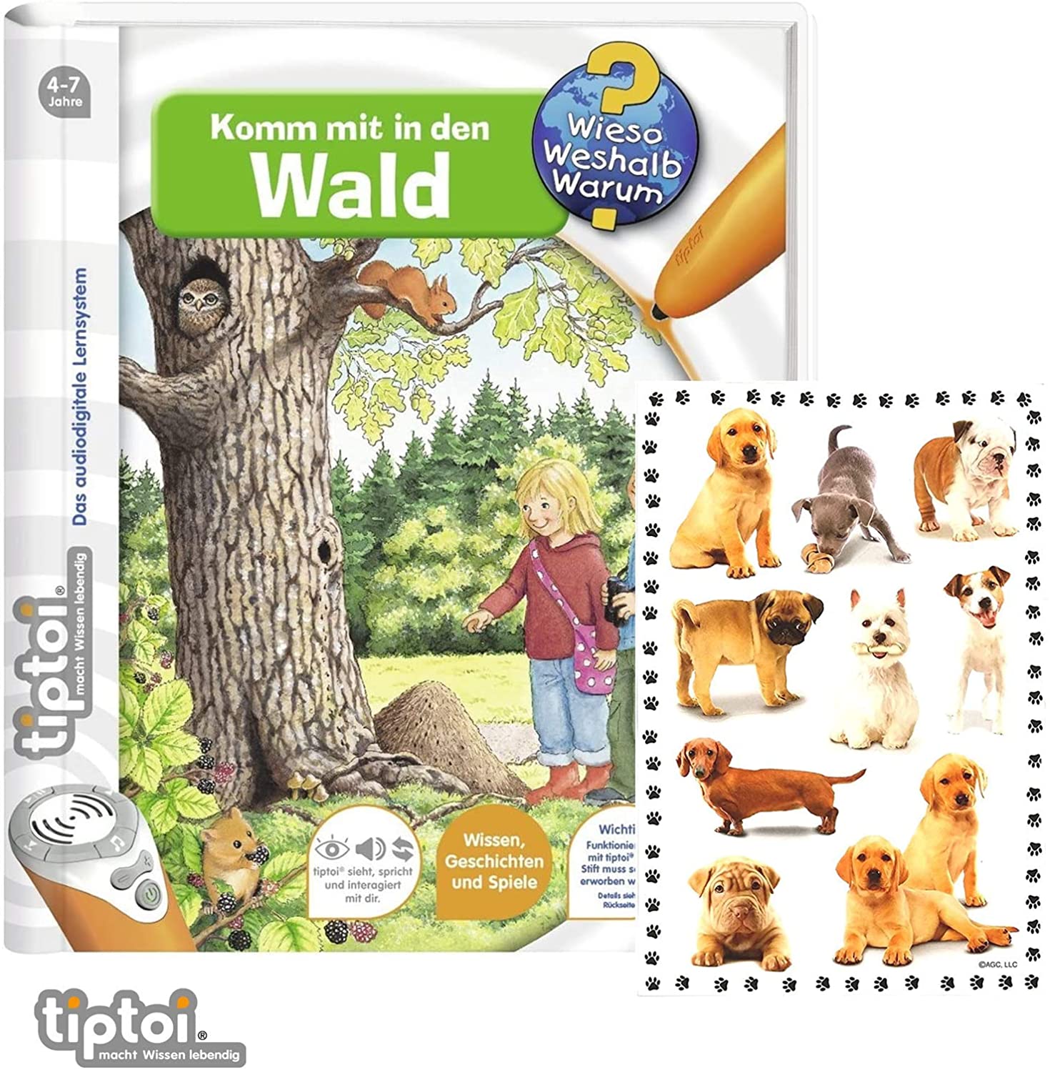 tiptoi Ravensburger Book – Komm mit in den Forest + Animal Sticker – TopToy