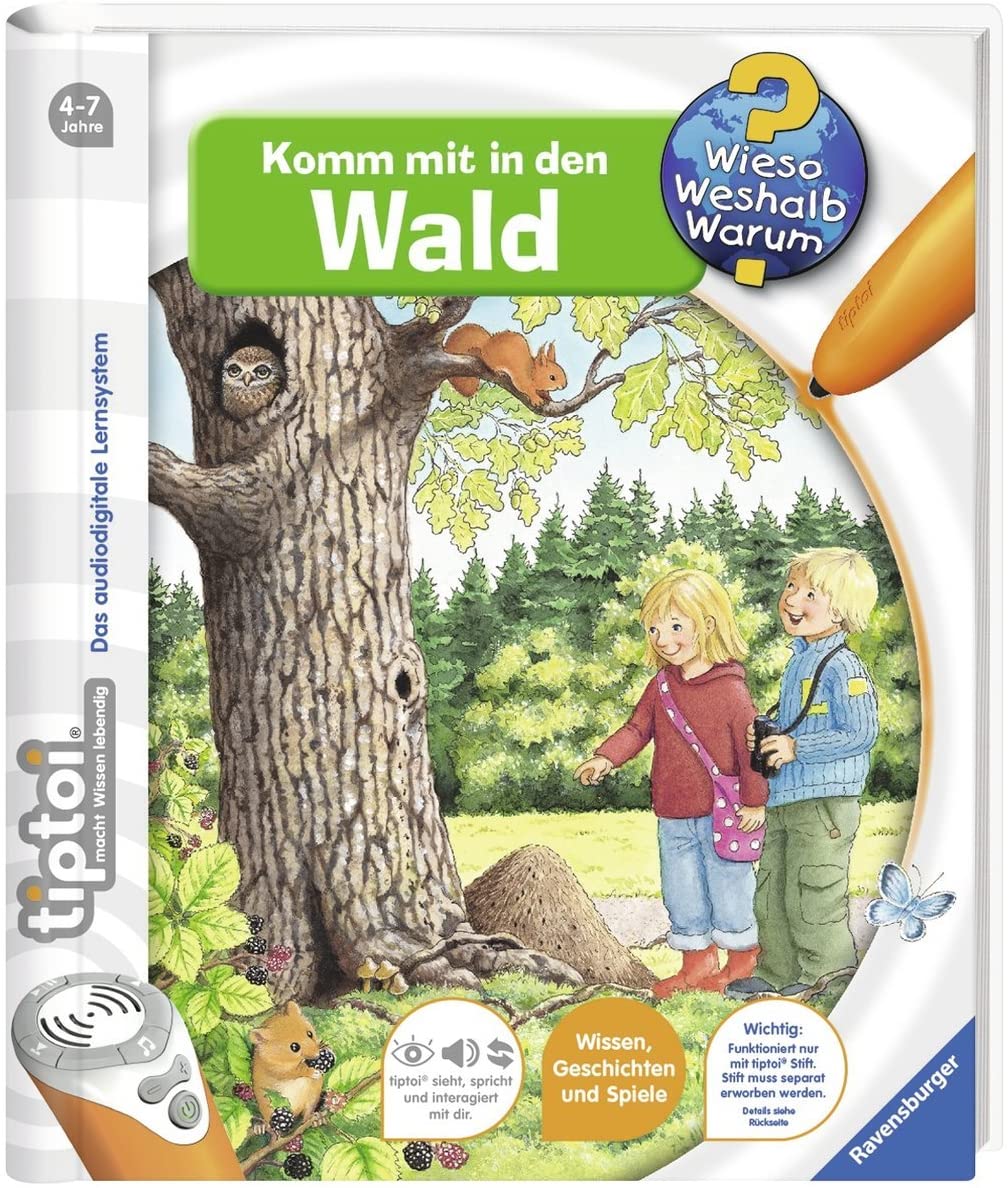 tiptoi Ravensburger Book – Komm mit in den Forest + Animal Sticker – TopToy